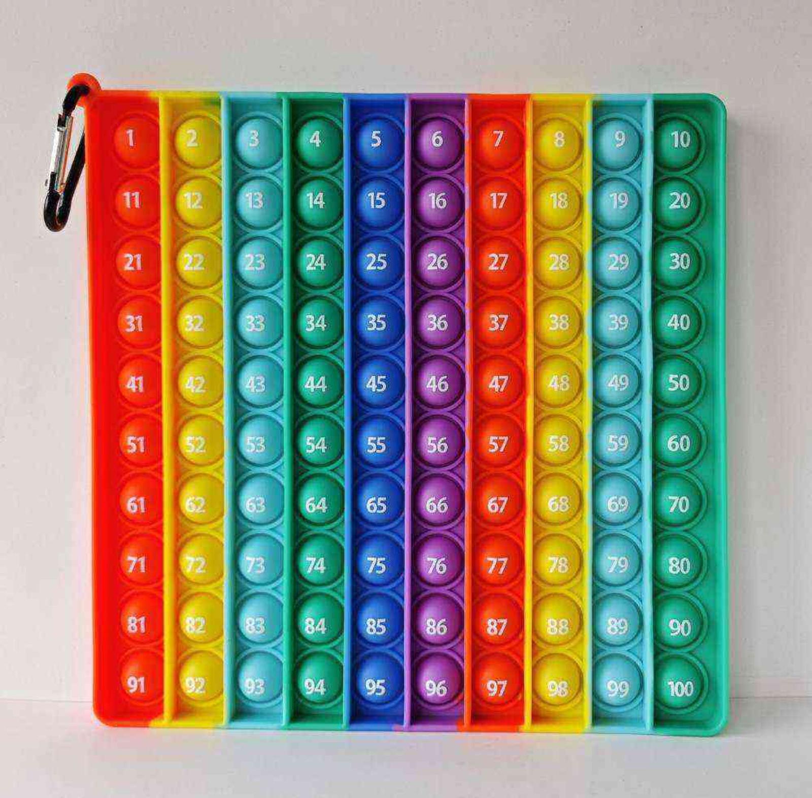1–100 Sensory Pop-It Board - Tactile Counting Toy for Early Math Learn ...