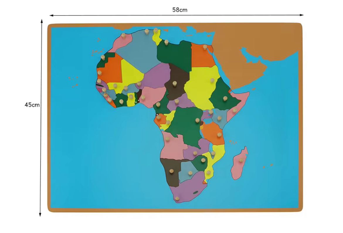 Montessori Africa Puzzle Map - Geography Material for Cultural and Cla ...