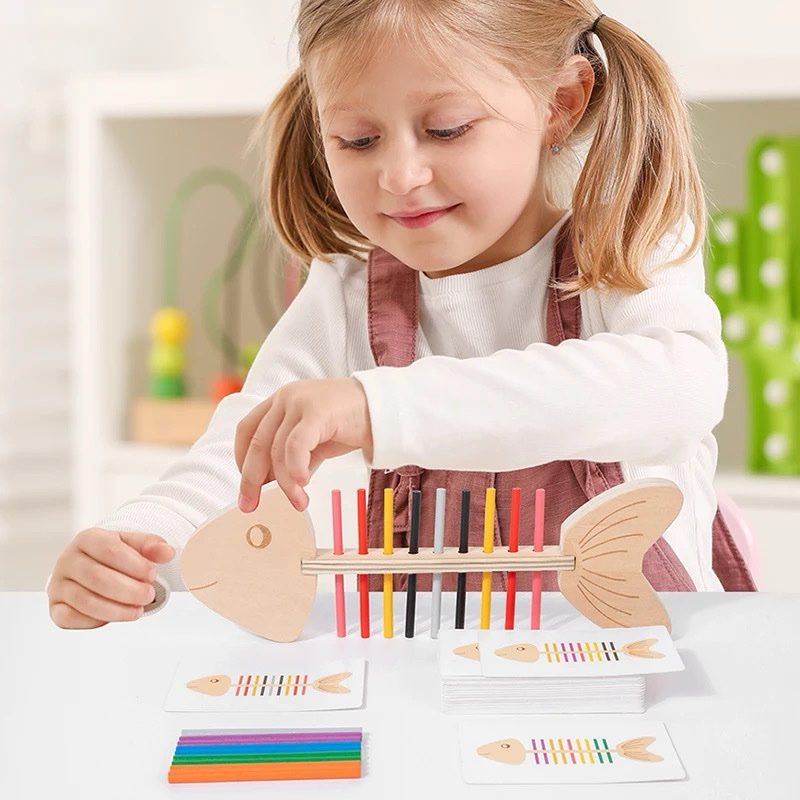 Fish Bone Sorting | Fine Motor and Color Matching Puzzle – Hands-On ...