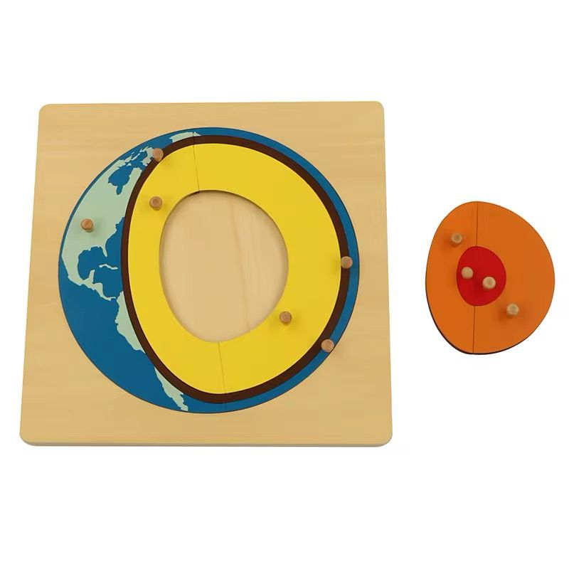 Montessori Layers of the Earth Puzzle with Wooden Knobs - Cultural Geo ...