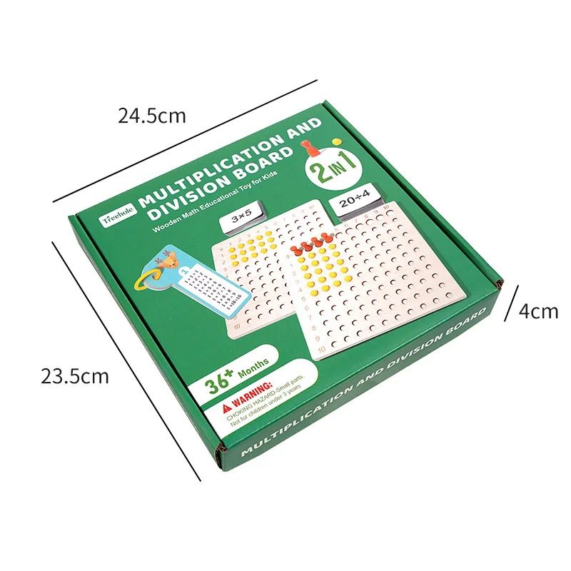 Wooden Multiplication and Division Board – Montessori-Inspired Math Le ...